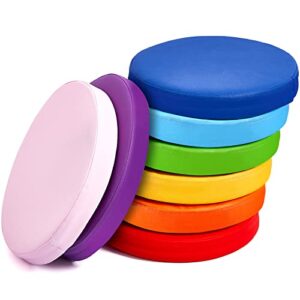 8 pcs flexible seating round floor cushions assorted colored round floor pillow classroom circle floor seating soft floor seat cushion for kids learning sitting reading daycare school chairs supplies