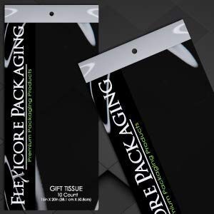 Flexicore Packaging | Gift Wrap Tissue Paper | Size: 15x20 | Acid Free (Black, 100 Sheets)