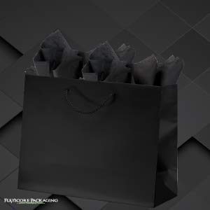 Flexicore Packaging | Gift Wrap Tissue Paper | Size: 15x20 | Acid Free (Black, 100 Sheets)