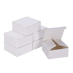 nignya tiny gift boxes 2.16×2.16×0.98 inch, white cardboard tiny boxes for gifts 100pcs, earring jewelry gift boxes white box for wrapping gifts, small paper boxes for presents