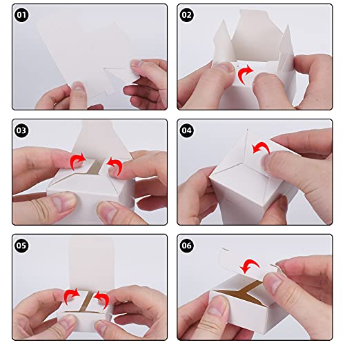 NIGNYA Tiny Gift Boxes 2.16x2.16x0.98 Inch, White Cardboard Tiny Boxes for Gifts 100PCS, Earring Jewelry Gift Boxes White Box for Wrapping Gifts, Small Paper Boxes for Presents