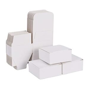 NIGNYA Tiny Gift Boxes 2.16x2.16x0.98 Inch, White Cardboard Tiny Boxes for Gifts 100PCS, Earring Jewelry Gift Boxes White Box for Wrapping Gifts, Small Paper Boxes for Presents