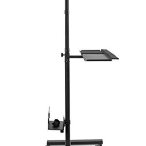 Mount-It! Rolling Computer Cart, Mobile Workstation with Tray Monitor Mount and CPU Holder, Height Adjustable and Mobile Stand for Office and Industrial Use