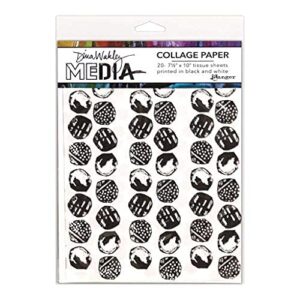 Ranger Dina Wakley Media Collage Tissue Paper 7.5"X10" 20/Pkg-Backgrounds