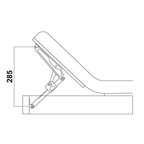 Rok Hardware Ratchet Headrest Fitting for Beds, Desk Lids, Drafting Tables, and Drawing Boards, Steel