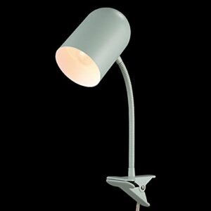 Globe Electric 52302 Carter 15" Clip-Arm Desk Lamp, Matte Teal, Adjustable Gooseneck Arm, in-Line On Off Switch