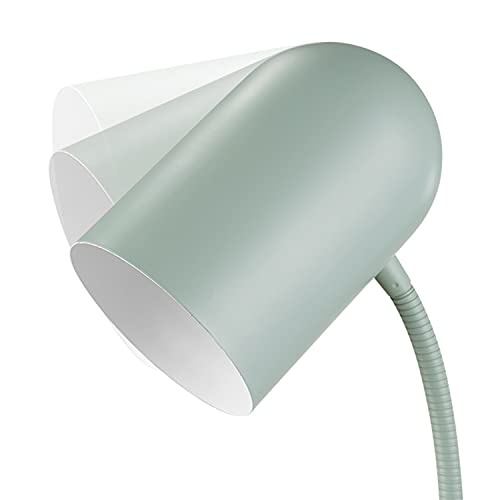 Globe Electric 52302 Carter 15" Clip-Arm Desk Lamp, Matte Teal, Adjustable Gooseneck Arm, in-Line On Off Switch