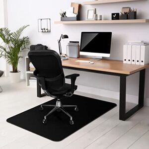 Kuyal Chair mat for Hardwood Floor 30 x 48 inches Rectangle Floor Mats Wood/Tile Protection Mat for Office & Home, Black