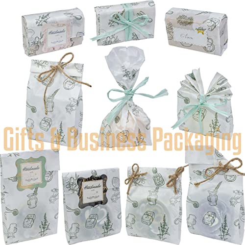 Soap Packaging 50 Packs Paper Bags for Soap Making, Lotion bar, Bath bomb, Lipstick, essential oil, Gift, Crafts, Party Favor, Aromatherapy Product Merchandise, Wedding Gift Bags（7.3"x3.5"x1.6")