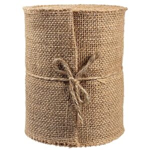 idiy natural burlap ribbons (6″ wide, 10 yards) – no wire,100% jute – great for diy crafts and projects, gift wrapping, wedding decoration, and more!