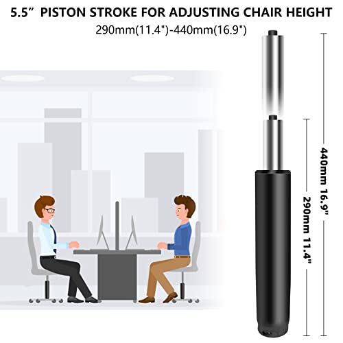 Office Chair Cylinder Replacement with Removal Tool-5.5 inches Adjust Heavy Duty Gas Lift Cylinder,Smooth,Noiseless(1000Lbs),Universal Size Fits Most Office Chair