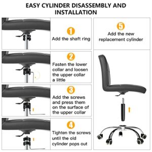 Office Chair Cylinder Replacement with Removal Tool-5.5 inches Adjust Heavy Duty Gas Lift Cylinder,Smooth,Noiseless(1000Lbs),Universal Size Fits Most Office Chair