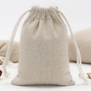 12 Pcs Double Drawstrings Cotton Bags Muslin Cloth Storage Reusable Pouches for Jewelry Tea Spices Herbs Fruits DIY Wedding Party Gift Bags Craft (8" x 10")