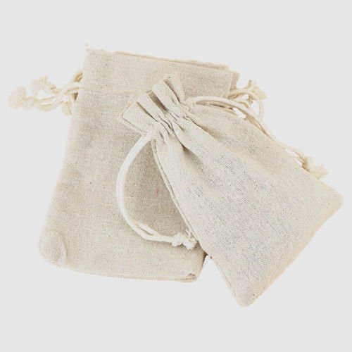 12 Pcs Double Drawstrings Cotton Bags Muslin Cloth Storage Reusable Pouches for Jewelry Tea Spices Herbs Fruits DIY Wedding Party Gift Bags Craft (8" x 10")