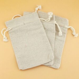 12 Pcs Double Drawstrings Cotton Bags Muslin Cloth Storage Reusable Pouches for Jewelry Tea Spices Herbs Fruits DIY Wedding Party Gift Bags Craft (8" x 10")