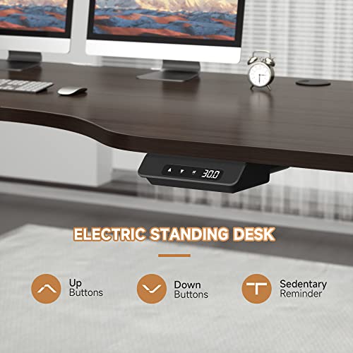 Dripex Electric Standing Desk Height Adjustable Computer Table-55 x 24 Inches Durable Large Workstation with Smart Memory for Home Office