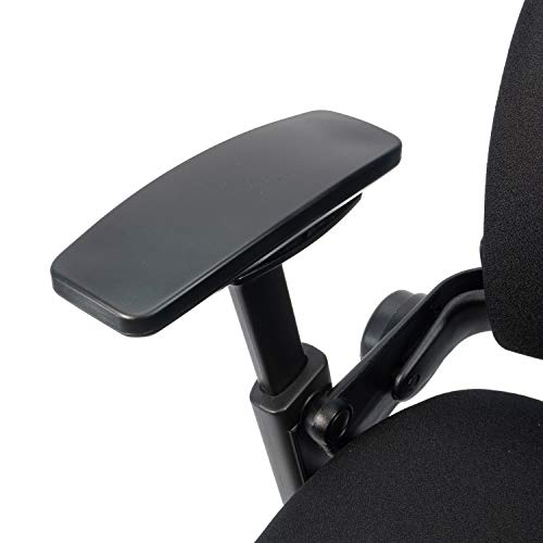 Steelcase Leap V2 Office Chair (Black Fabric) - Remanufactured - 12-Year Warranty (Fully Adjustable, Ergonomic, Furniture for The Workplace and Home Office)