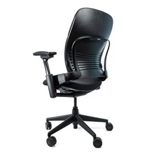 Steelcase Leap V2 Office Chair (Black Fabric) - Remanufactured - 12-Year Warranty (Fully Adjustable, Ergonomic, Furniture for The Workplace and Home Office)