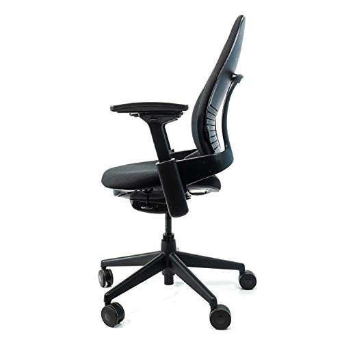 Steelcase Leap V2 Office Chair (Black Fabric) - Remanufactured - 12-Year Warranty (Fully Adjustable, Ergonomic, Furniture for The Workplace and Home Office)