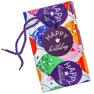 WRAPAHOLIC 56" Large Birthday Plastic Gift Bag - Colorful Balloon with Confetti Design for Baby Shower, Kids Birthdays, Parties, Celebrating, or Any Occasion - 56" H x 36" W