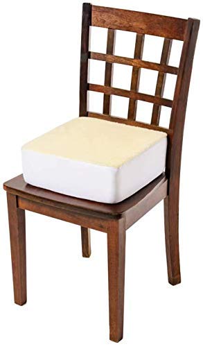 Comfort Finds Rise with Ease Seat Cushion - Thick Firm Chair Cushion Booster - Extra Thick Foam Pad for Home, Patio, Office and Car Seats - Extra Supportive Lift - 14 X 14 X 5 (Sherpa Cream) …