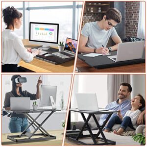 ErGear Standing Desk Converter Height Adjustable Stand Up Desktop Riser, 28" Ergonomic Gas Spring Sit to Stand Workstation for Laptop and Monitor Home Office (EGSSD4)