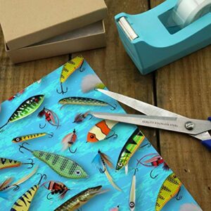 GRAPHICS & MORE Fishing Flies Lures Fish Pattern Gift Wrap Wrapping Paper Rolls