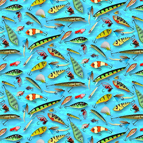 GRAPHICS & MORE Fishing Flies Lures Fish Pattern Gift Wrap Wrapping Paper Rolls