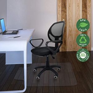 HYNAWIN Office Chair Mat for Hard Floors - 36''×47'',Heavy Duty Clear Wood/Tile Floor Protector PVC Transparent