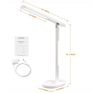 BEYONDOP LED Desk Lamp, Eye-Caring Desk Lamps for Home Office,1000Lum Super Bright Dimmable Brightness Desk Light with Night Light & Auto Timer,Table lamp for Reading,Studying,Working