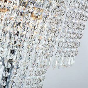 beaysyty Modern Style Crystals Floor Lamp Chrome Finish and Plentiful Crystals for Reading Corner Lamp for Office Cafe,Den,Living Room Bedroom - 3 Lights