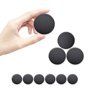 door stopper wall protector, keesmix 10 pcs 1.57 inch door bumper, black, silicone wall protector, door knob guard, self adhesive 3m sticker, doorknobs, refrigerator door, cabinets