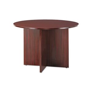 alera aleva7142my valencia 29-1/2 in. x 42 in. round conference table with legs – mahogany