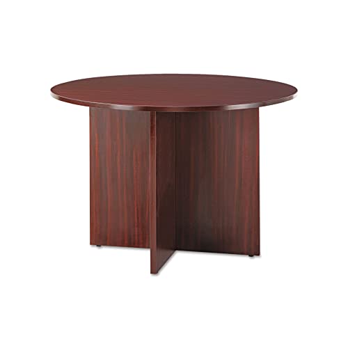 Alera ALEVA7142MY Valencia 29-1/2 in. x 42 in. Round Conference Table with Legs - Mahogany