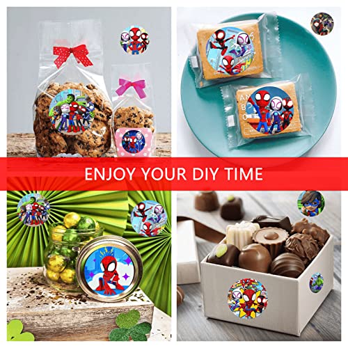 24 Pcs Theme Party Bags with 24 Pcs Hero Stickers,Birthday Treat Gift Bags,Paper Favor Bags for Birthday Supplies Decorations