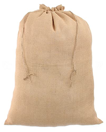 CleverDelights 18" x 24" Burlap Bags with Drawstring - 2 Pack