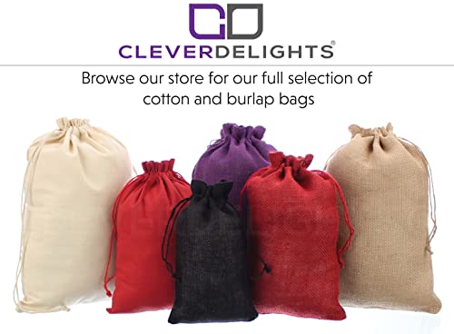 CleverDelights 18" x 24" Burlap Bags with Drawstring - 2 Pack