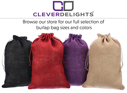 CleverDelights 18" x 24" Burlap Bags with Drawstring - 2 Pack