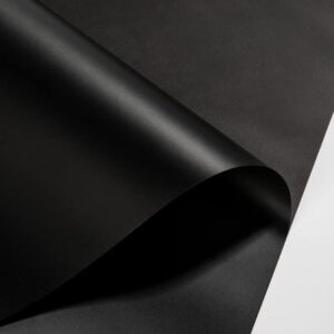 DODXIAOBEUL 20 Sheets Black Waterproof Wrapping Flower Paper,Valentines Day Flower Bouquets Wrapping Paper Non Fading Florist Bouquet Paper for Birthday Holiday Wedding Engagement,DIY Crafts 23 x 23