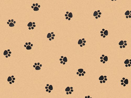 Printed Tissue Paper for Gift Wrapping with Design (Dog Paw Print - Tan), 24 Large Sheets (20x30)