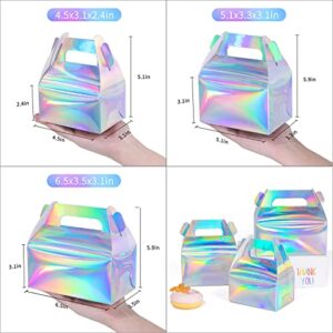 SZYCHEN 10 pcs/holographic gift box cake candy biscuit packaging portable carton for wedding and birthday parties