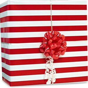 Stripe Printed Gift Wrap - 16' x 30", Red, 1 Pc