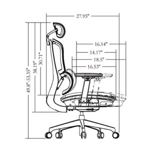 WorkPro® Momentum Ergonomic Mesh Active High-Back Chair, Black