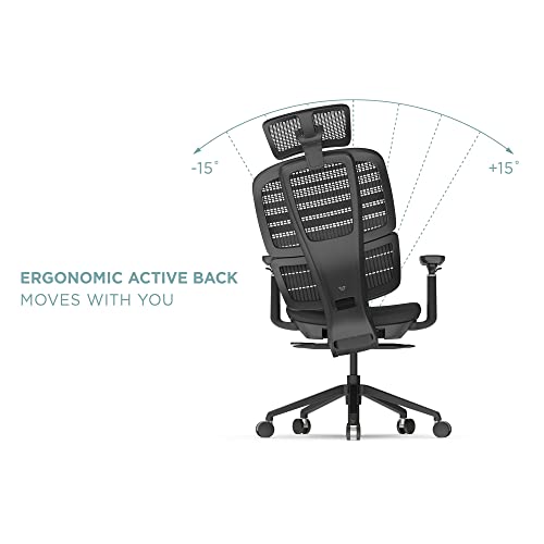 WorkPro® Momentum Ergonomic Mesh Active High-Back Chair, Black