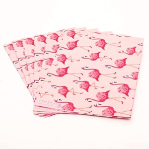 CENTRAL 23 Pink Wrapping Paper - Flamingo - 6 Sheets Birthday Gift Wrap - New Baby - Women Girls Female - Anniversary or Valentines Day Gift Wrap - Trendy - Recyclable