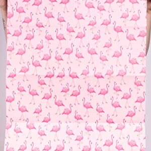 CENTRAL 23 Pink Wrapping Paper - Flamingo - 6 Sheets Birthday Gift Wrap - New Baby - Women Girls Female - Anniversary or Valentines Day Gift Wrap - Trendy - Recyclable