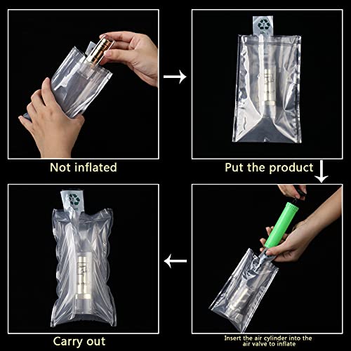 Chenshuo Packing Air Bags, Clear Plastic Inflatable Packaging Protective Bags, Air Inflatable Packaging Bags, 50 Pieces, 4 x 8 Inches