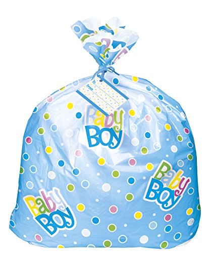 Jumbo Plastic Blue Polka Dot Boy Bag