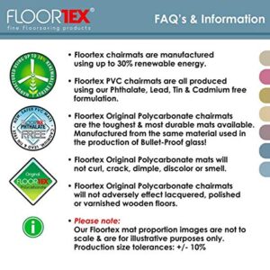 Floortex Polycarbonate XXL Office Mat 60" x 60" for Hard Floors, Clear (FR1215015019ER)