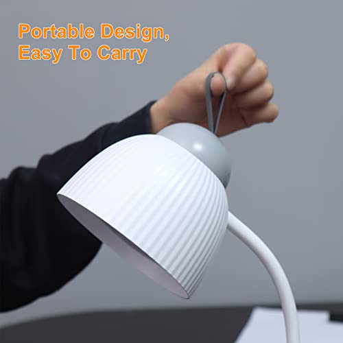 PULRELAS Cordless LED Desk Lamp, Gooseneck Table Lamp, Knob Dimming Desk Light, Rechargeable Eye-Caring Study Lamp for Home Office.